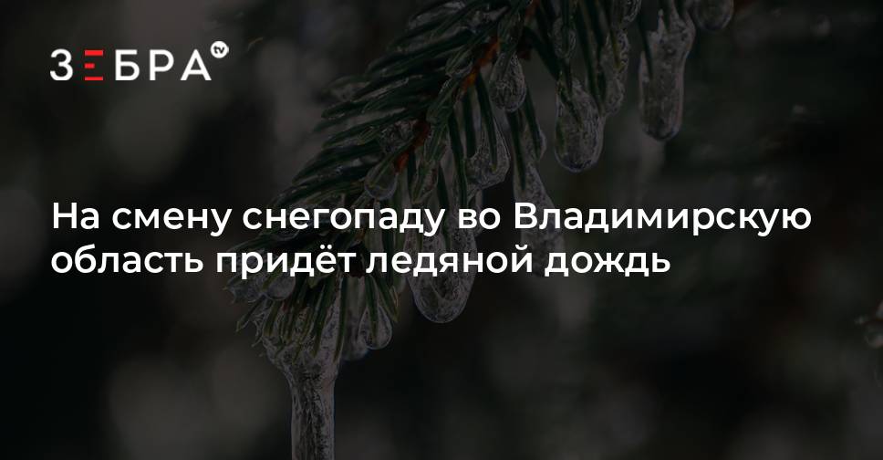На смену снегопаду во Владимирскую область придёт ледяной дождь ...